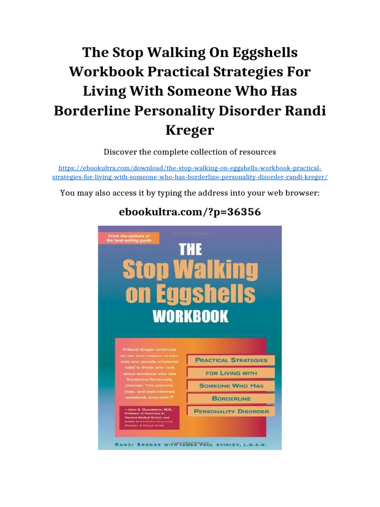 The Stop Walking On Eggshells Workbook Practical Strategies For Living ...