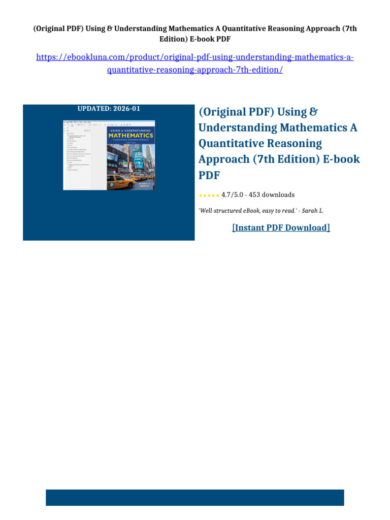 (Original PDF) Using & Understanding Mathematics A Quantitative ...
