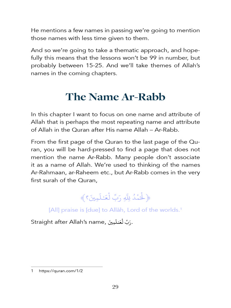 Alllahsnames Ar Rabb | PDF | Surah | Moses In Islam