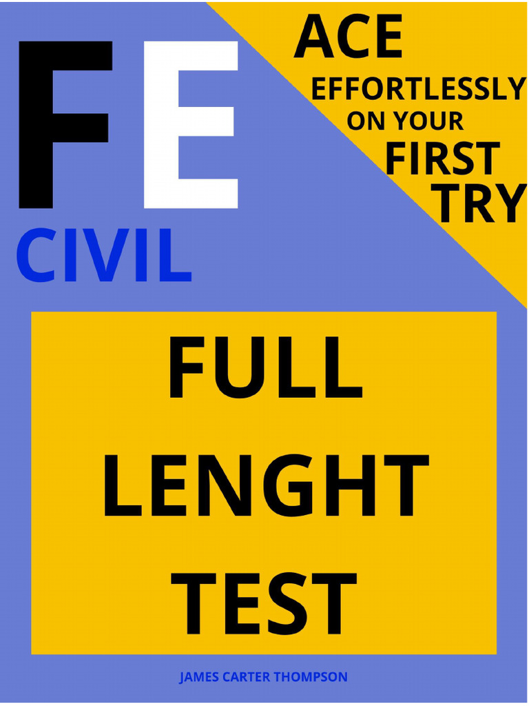 FE Civil Full Lenght Test | PDF | Force | Strength Of Materials