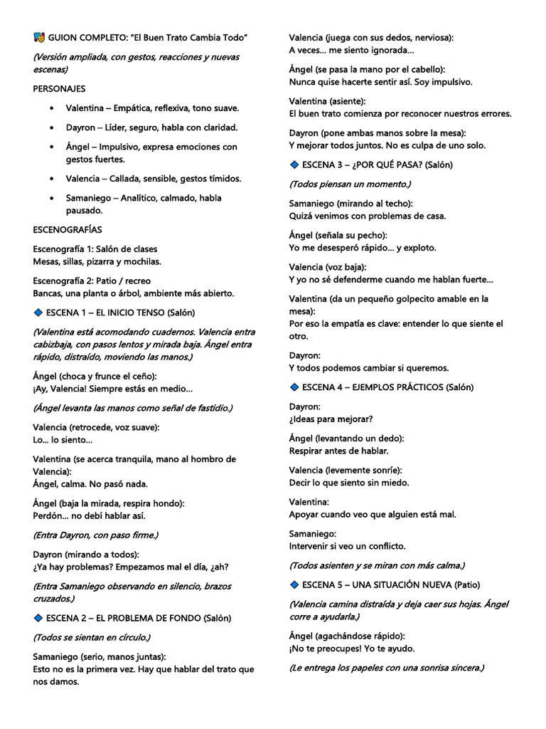 ? Guion Completo | PDF
