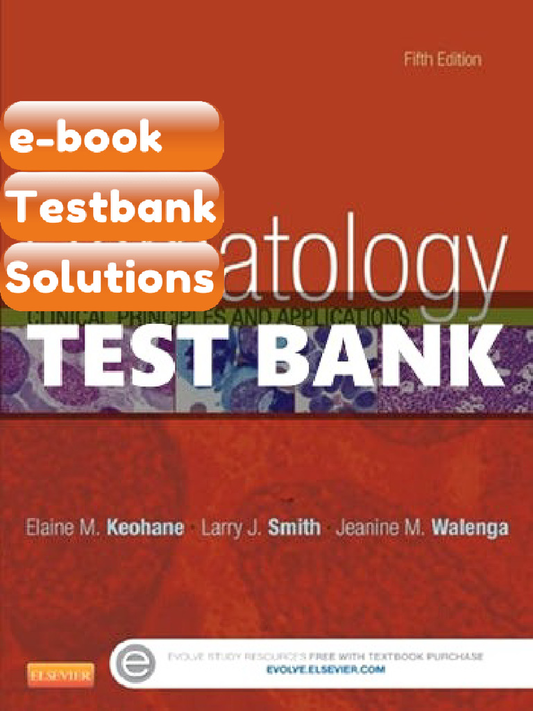 Testbank For Rodaks Hematology 5 Ed Keohane | PDF | Services (Economics)