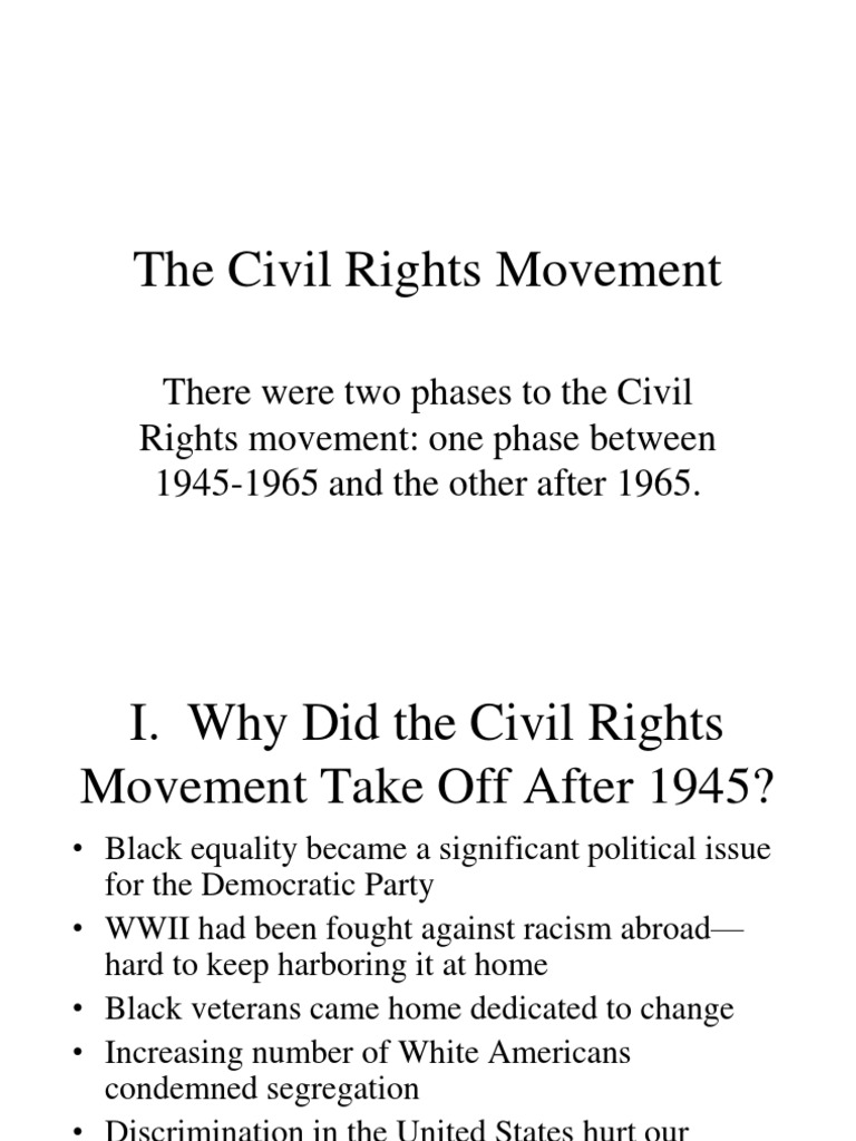 Civil Rights Movement | PDF | African American Civil Rights Movement ...