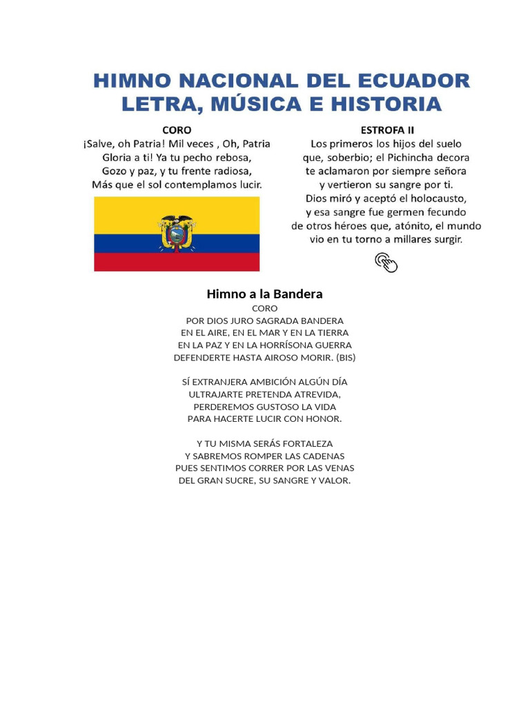Himno A La Bandera | PDF