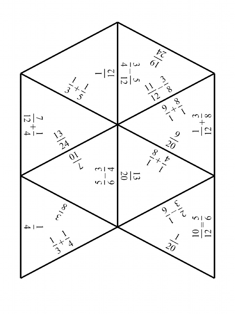Adding Subtracting Fractions Jigsaw | PDF