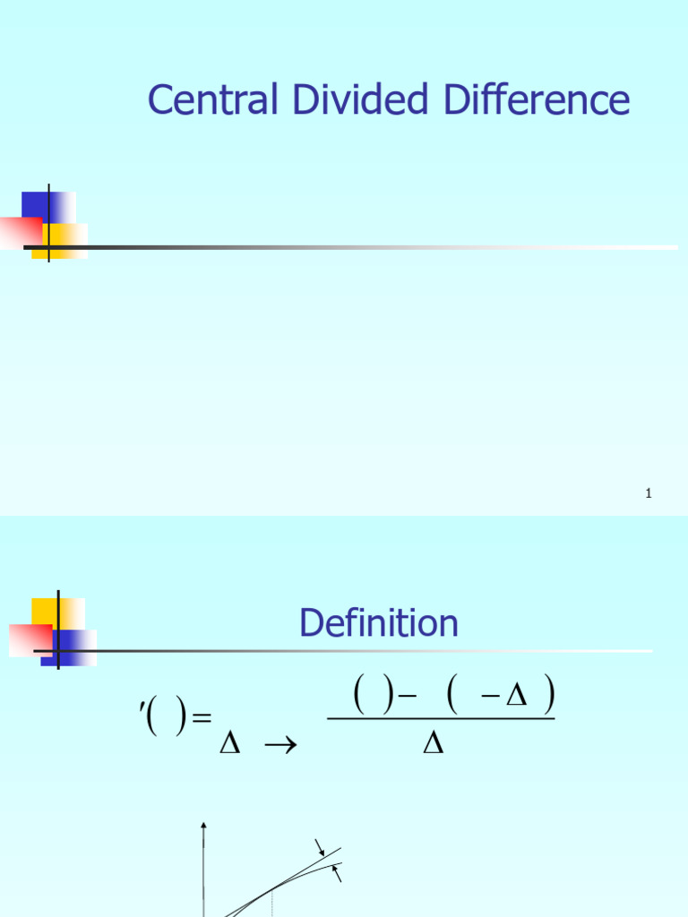 09 Central Differences | PDF | Applied Mathematics | Mathematical Analysis
