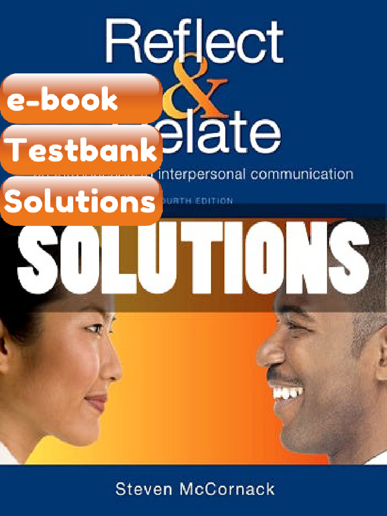 Testbank for Reflect and Relate an Introduction to Interpersonal ...