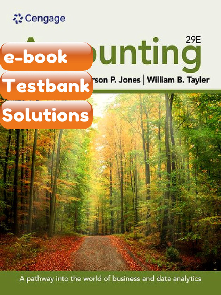 Accounting 29th Edition by Carl Warren Testbank & E-book | PDF ...