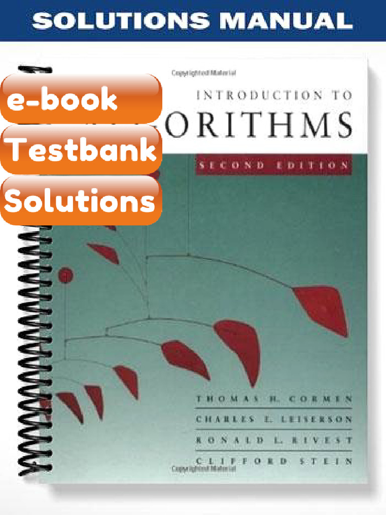 Introduction to Algorithms 2nd Edition by Cormen Testbank & E-book ...