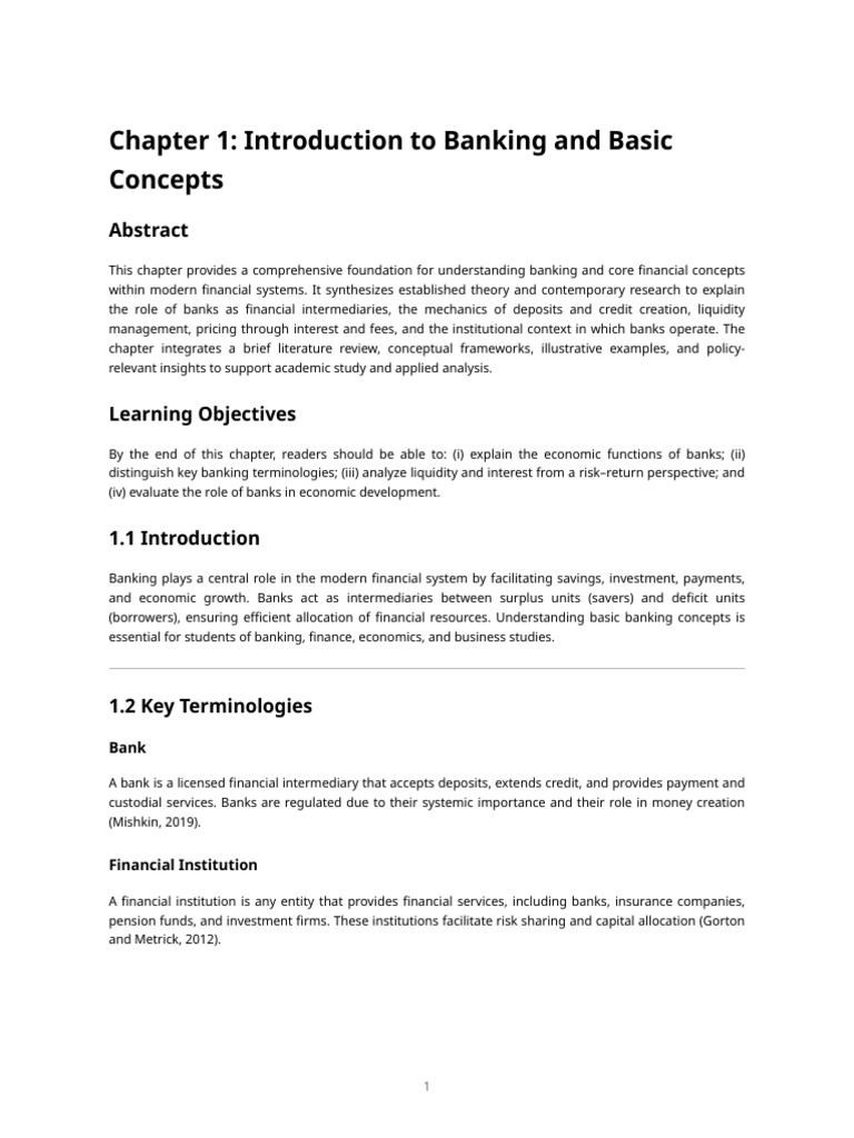 Introduction To Banking and Financial Systems | PDF | Banks | Interest