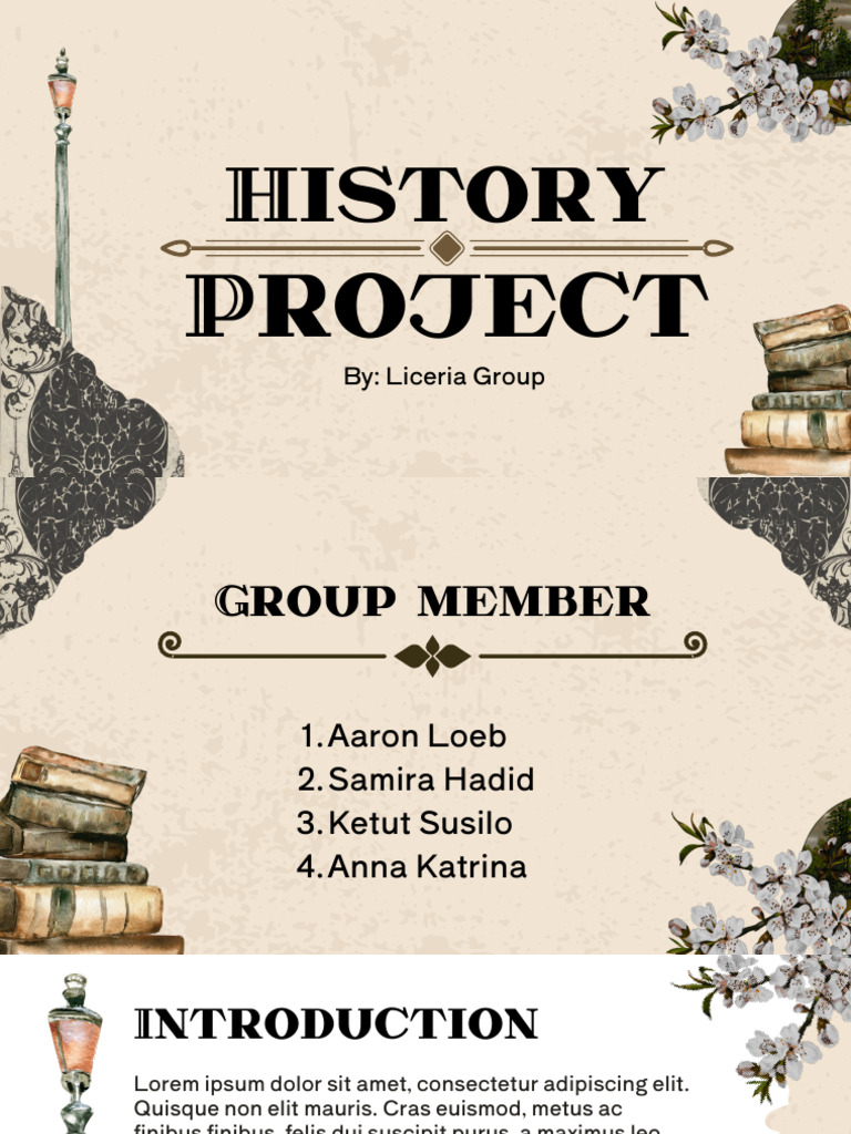 Beige Vintage Floral History Project Presentation | PDF
