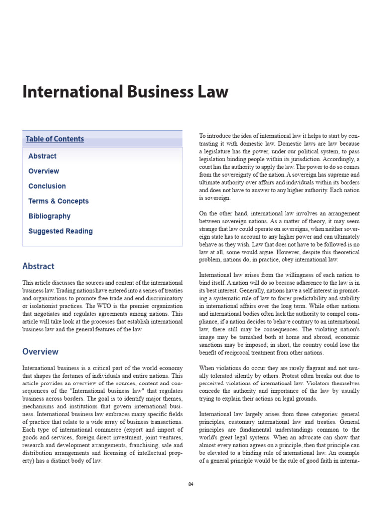 International Business Law | PDF | Dumping (Pricing Policy) | World ...