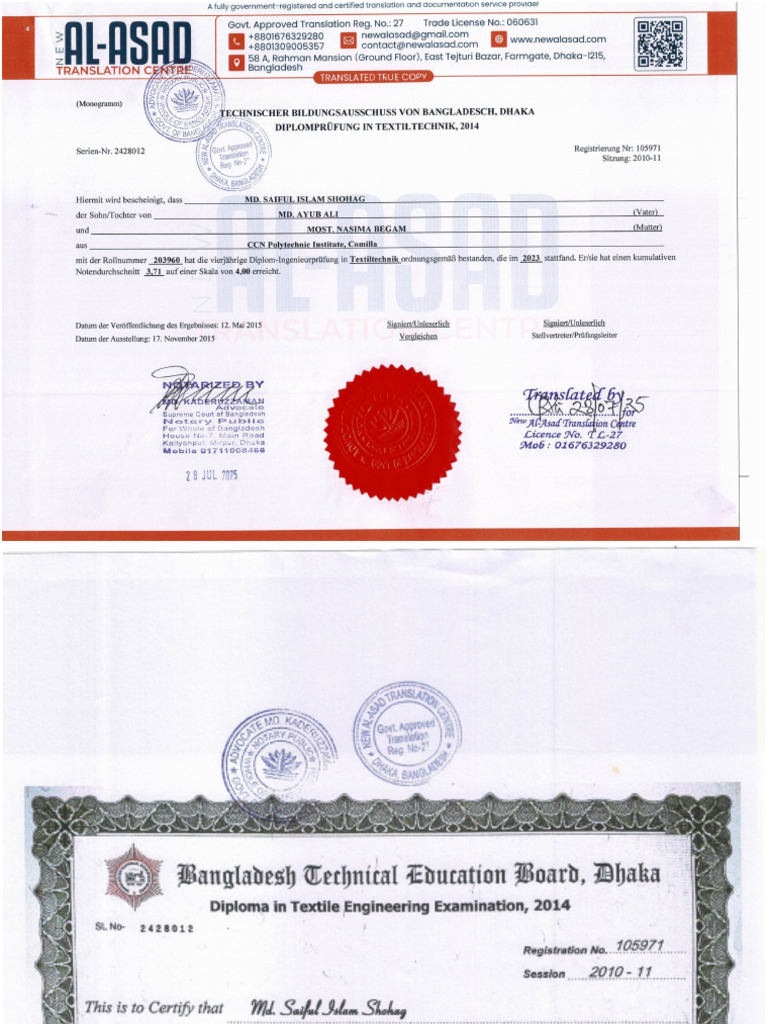 Diploma Certificate & Final Marksheet | PDF