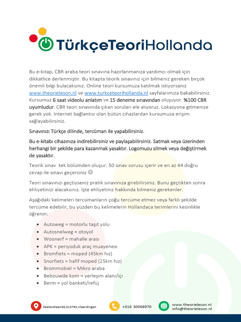 Ehliyet Onemli Kavramlar e Book | PDF