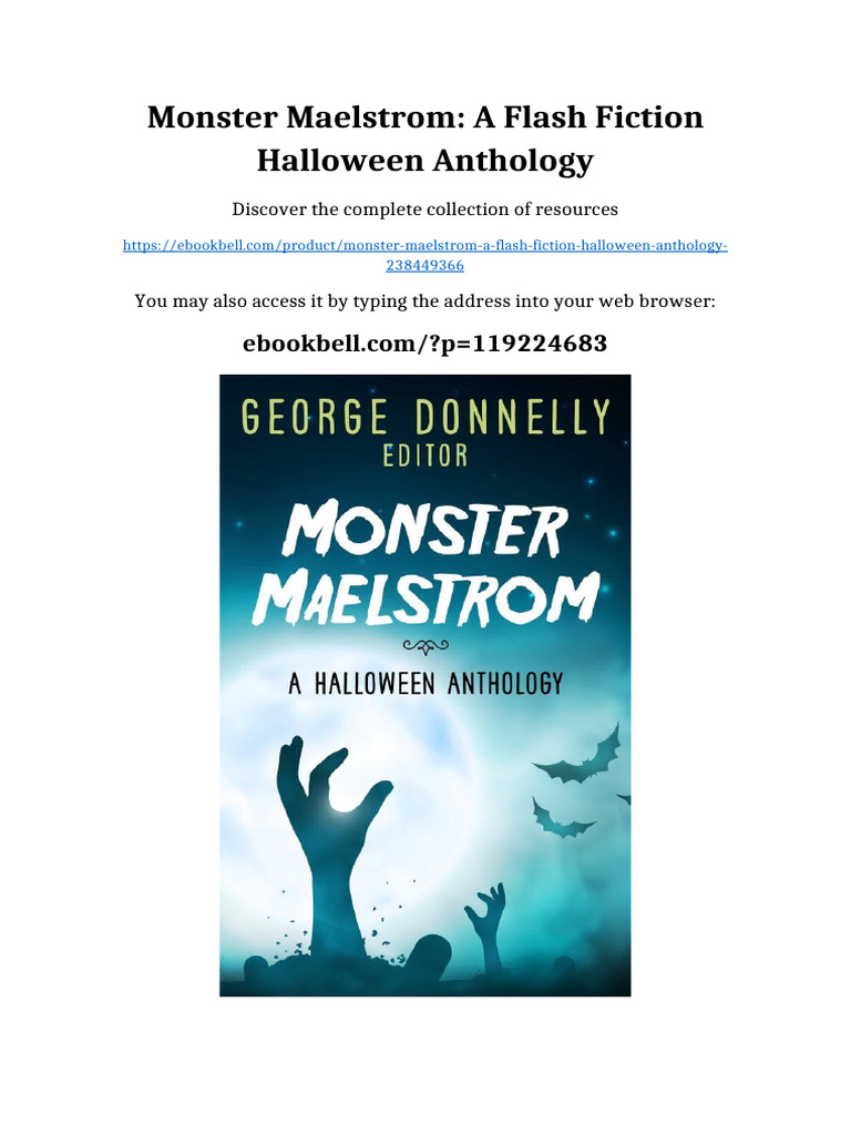 Monster Maelstrom: A Flash Fiction Halloween Anthology Available Any ...
