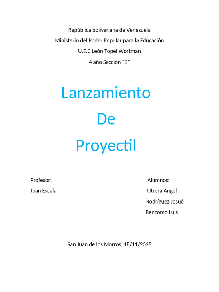 Pro Yec Tojak | PDF | Física teórica | Cambio