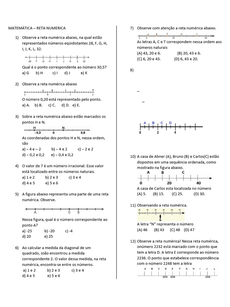Matemática - Reta | PDF | Matemática