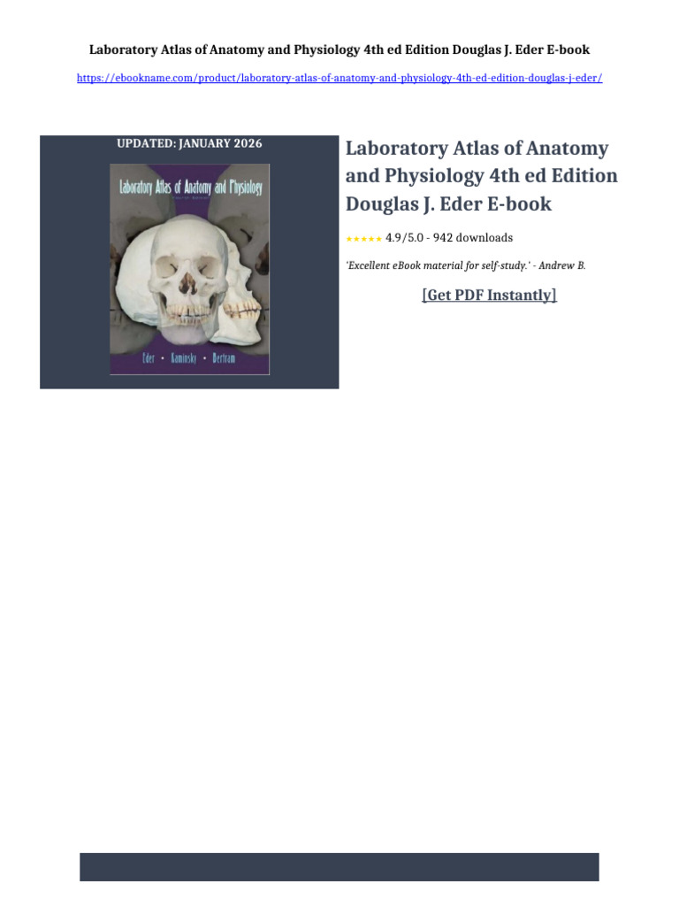 Laboratory Atlas of Anatomy and Physiology 4th ed Edition Douglas J ...