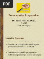 Pre-Operative Assessment Template | PDF | Surgery | Anesthesia