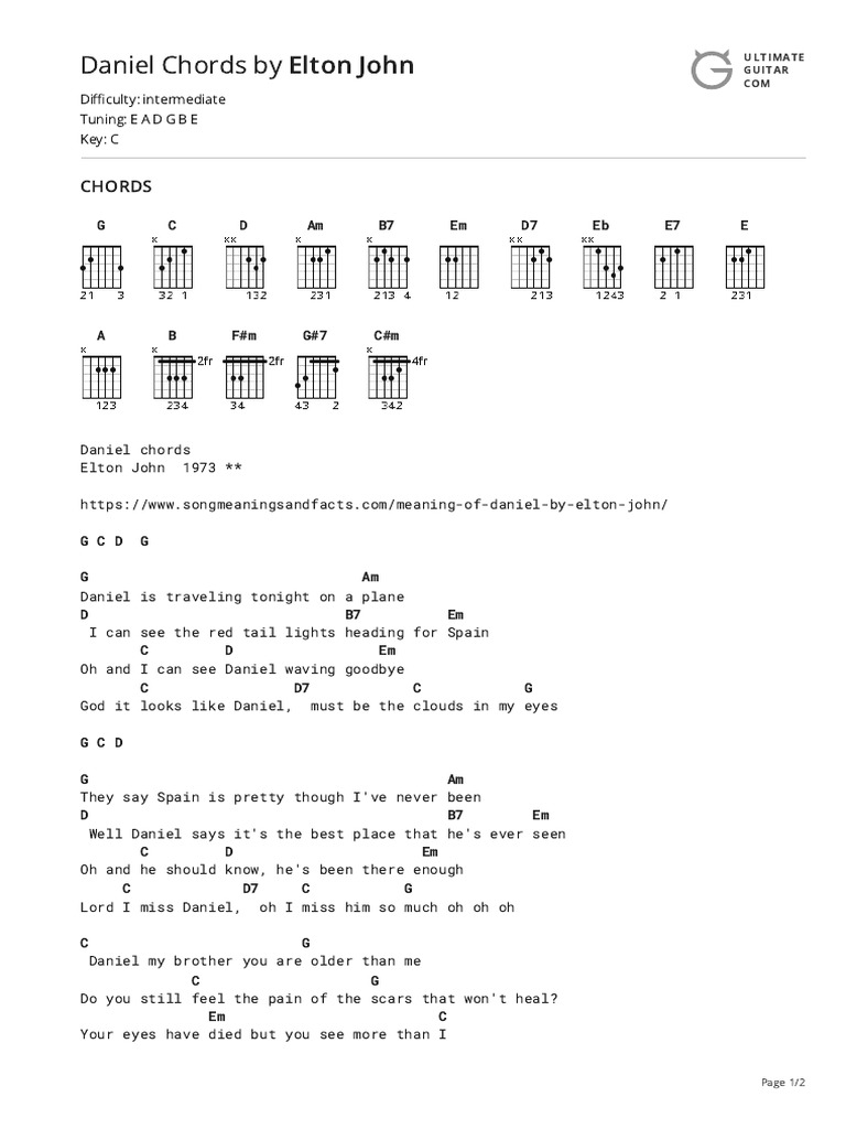 Daniel - Elton John | PDF