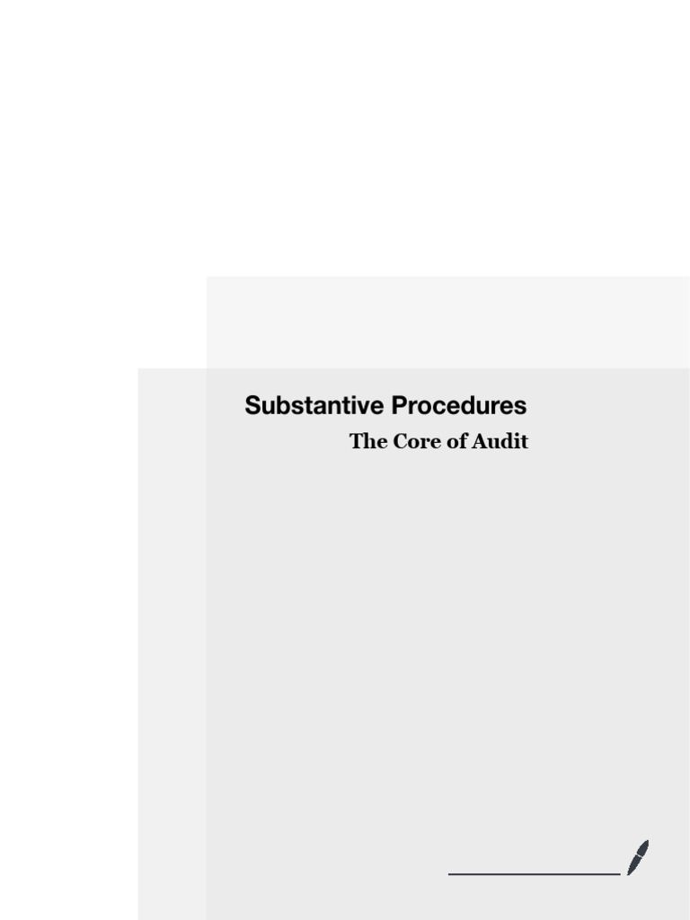 Substantive Procedures | PDF | Depreciation | Inventory