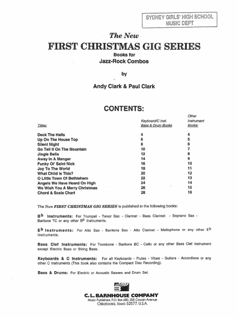 Christmas Gig Book (Bb Instruments) | PDF