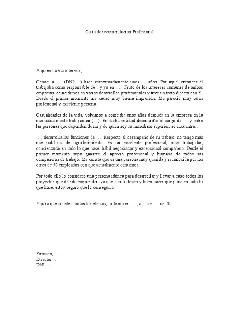 Carta Profesional | PDF