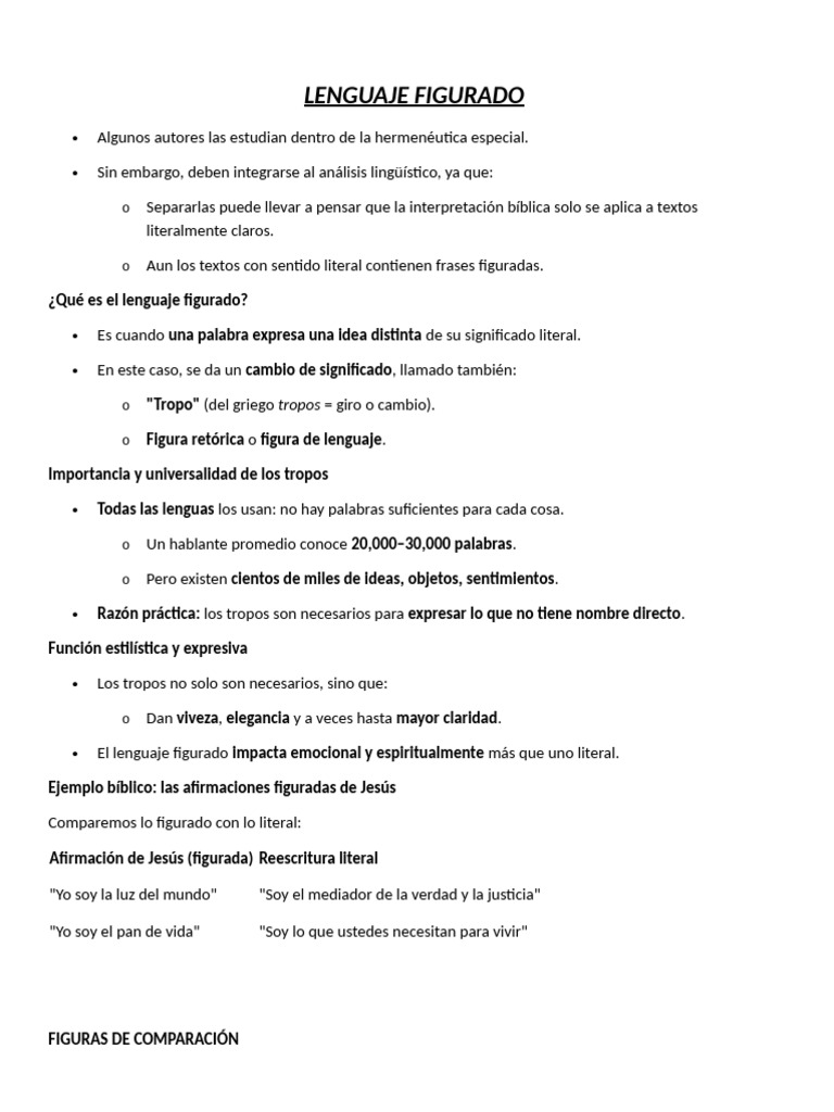 Lenguaje Figurado | PDF