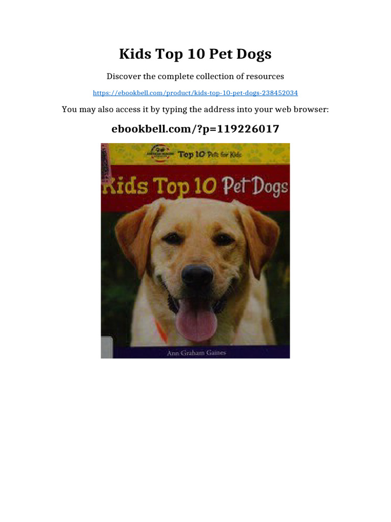 Kids Top 10 Pet Dogs Full Chapters Included | PDF | Fable | Augustine ...