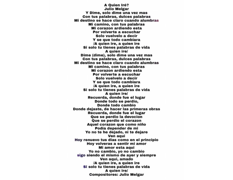 A Quien Ire | PDF