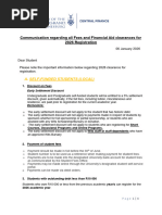 Wits Financial Aid and Fees Contacts | PDF