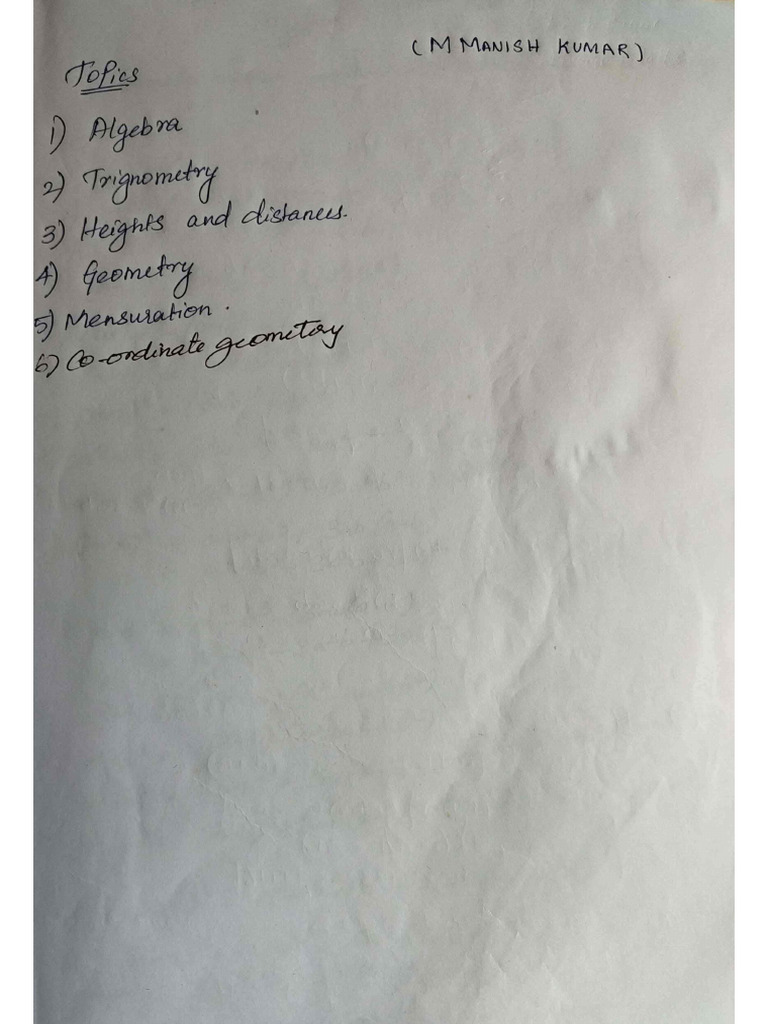 Advance Maths Notes | PDF