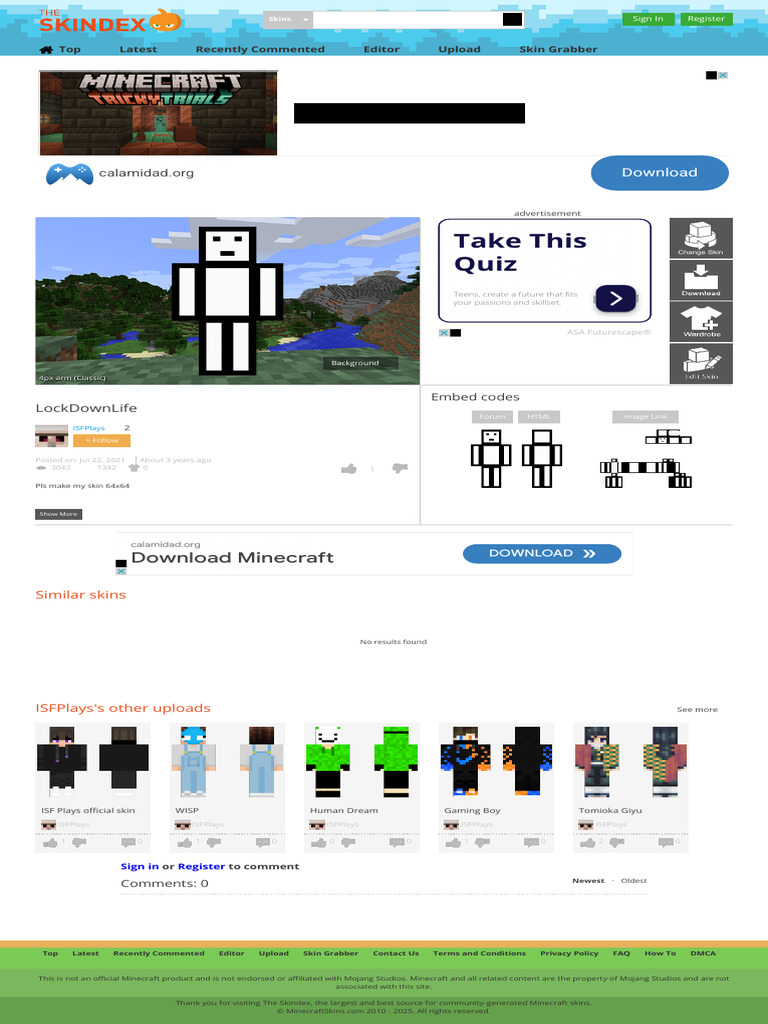 LockDownLife Minecraft Skin | PDF