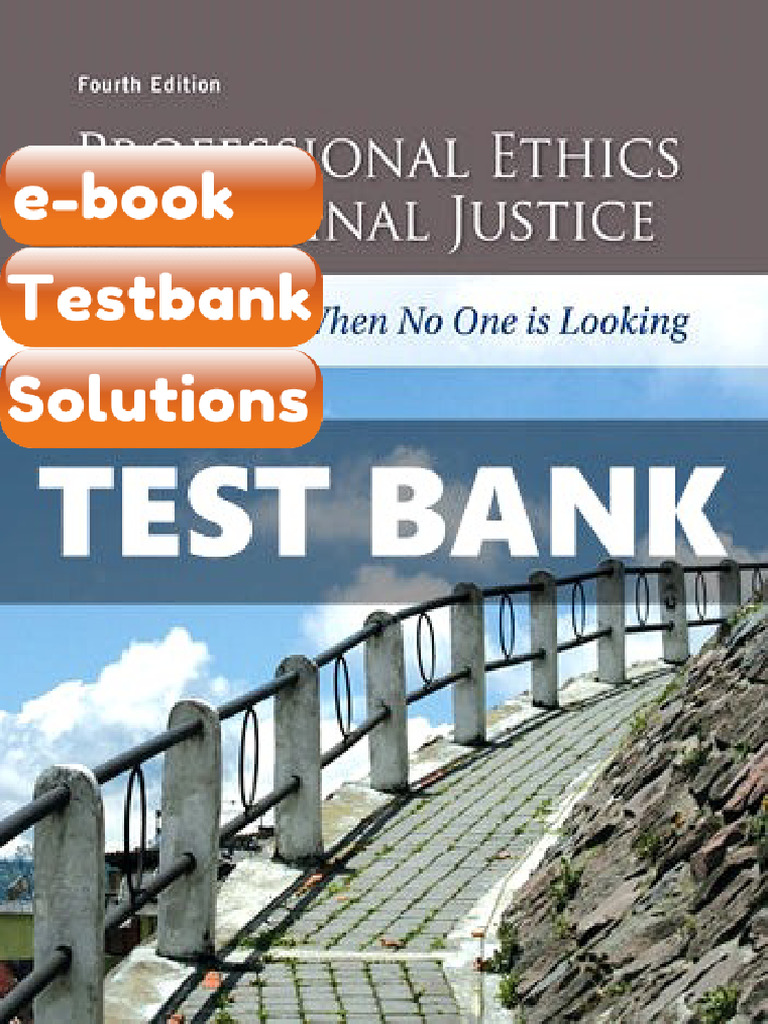 Professional Ethics in Criminal Justice Being Ethical When No One is ...