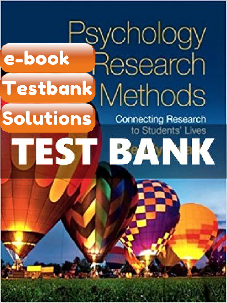 Psychology Research Methods Connecting Research To Students Lives 1 Ed ...