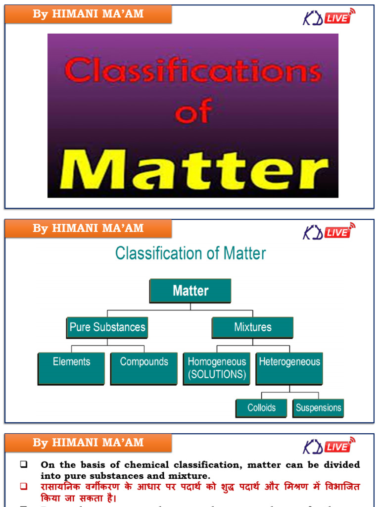 Classification of Matter 20230531024841 | PDF