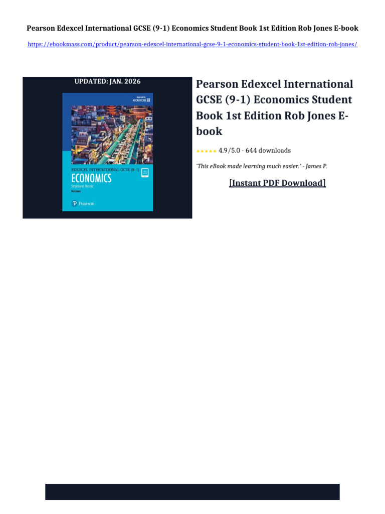 Pearson Edexcel International GCSE (9-1) Economics Student Book 1st ...