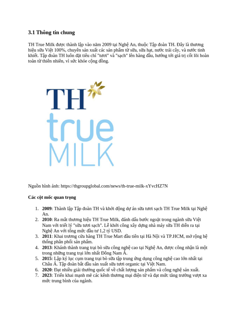 TH True Milk | PDF