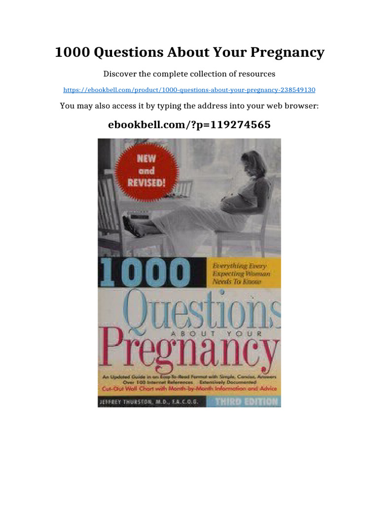 1000 questions about your pregnancy Full Access | PDF | United Nations ...