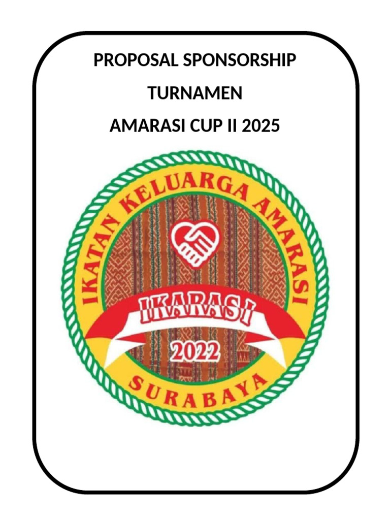 Cover Proposal Sponsorship Amarasi Cup II | PDF