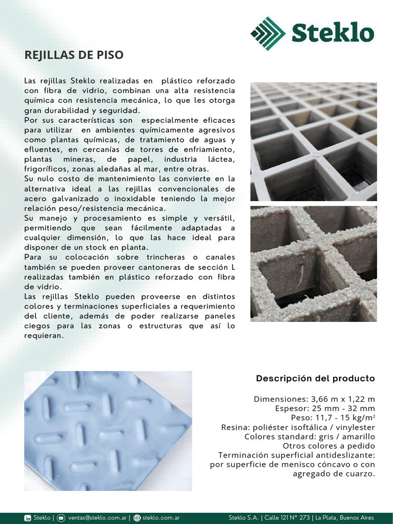Folleto-Rejillas-Steklo_ | PDF