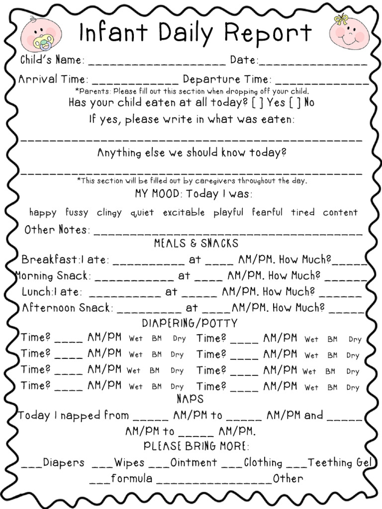 Infant Daily Report | PDF