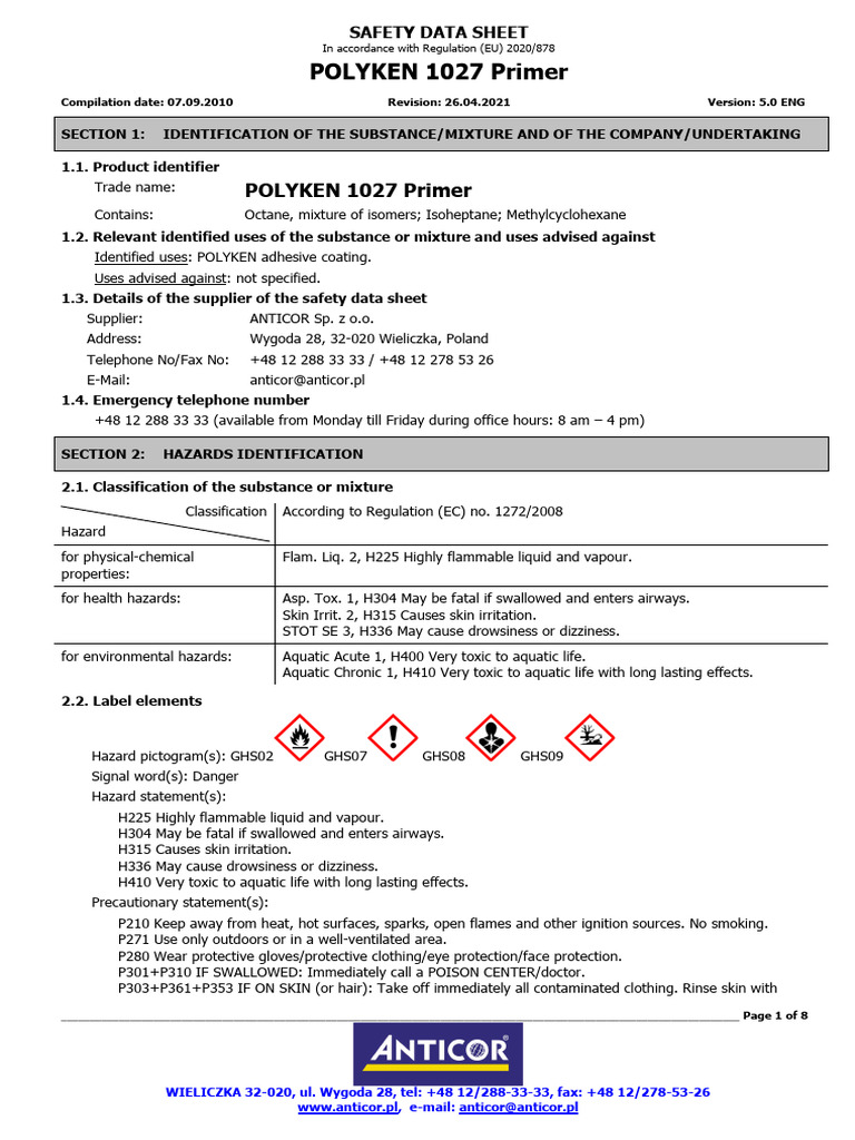 KCH Polyken-1027-Primer Eng v5 | PDF | Occupational Safety And Health ...