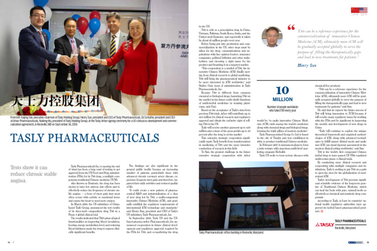 Tasly ChinaDaily Page 1 | PDF | Food And Drug Administration ...