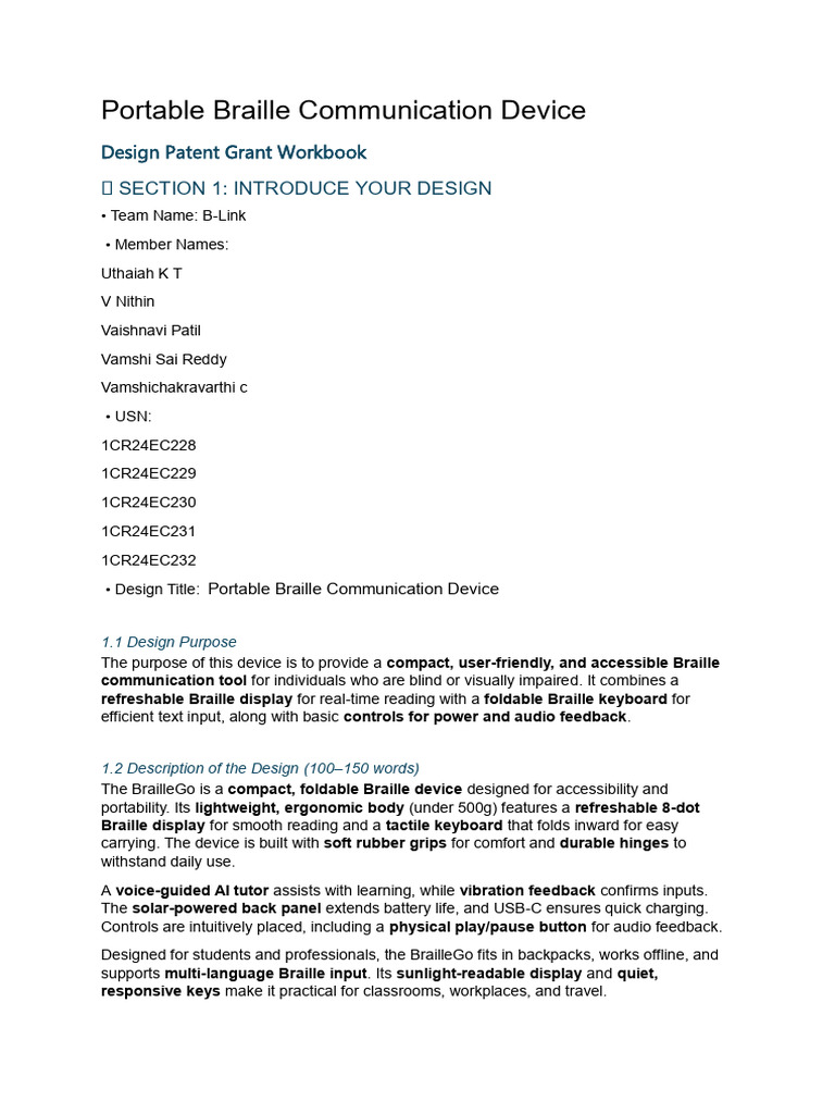 Portable Braille Communication Device[1][1] | PDF | Computer Keyboard ...