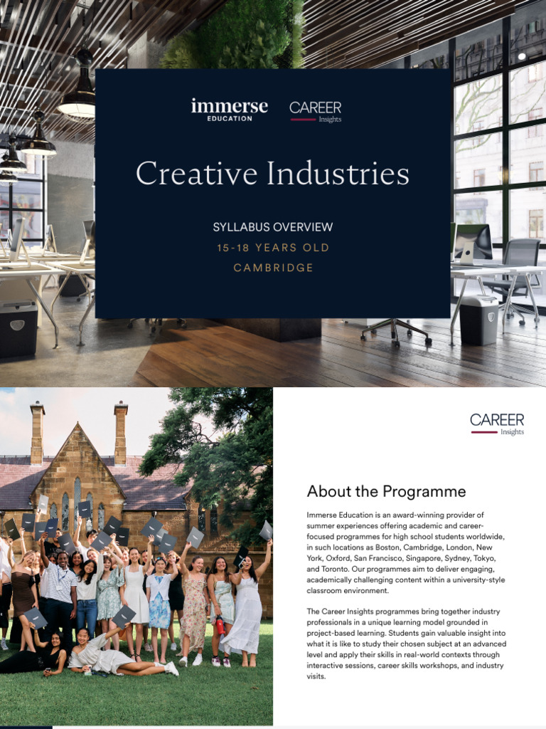 Cambridge Creative Industries Career Insights 15 18 | PDF | Creativity ...