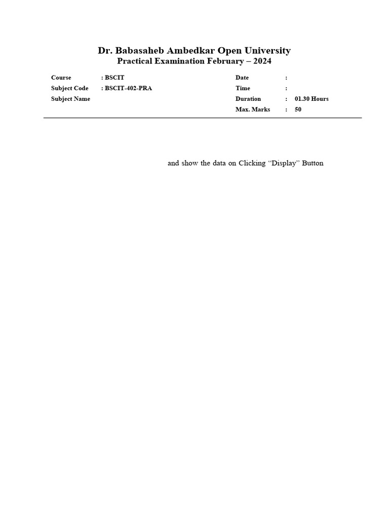 BSCIT-402 Client Server Architecture and Interface - Copy | PDF
