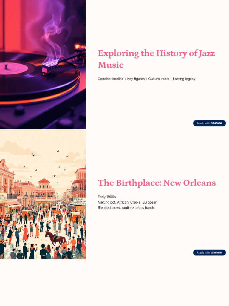 Exploring The History of Jazz Music | PDF