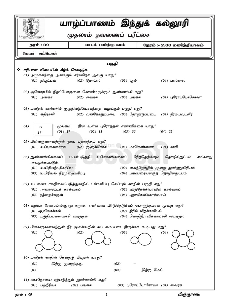 Gr9 Ta Science 2023 Term 1 (1) | PDF