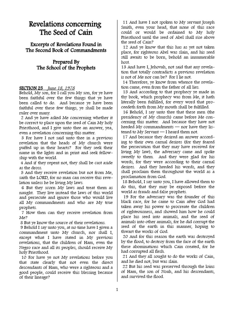 2BC Cain | PDF | Adam | Cain And Abel